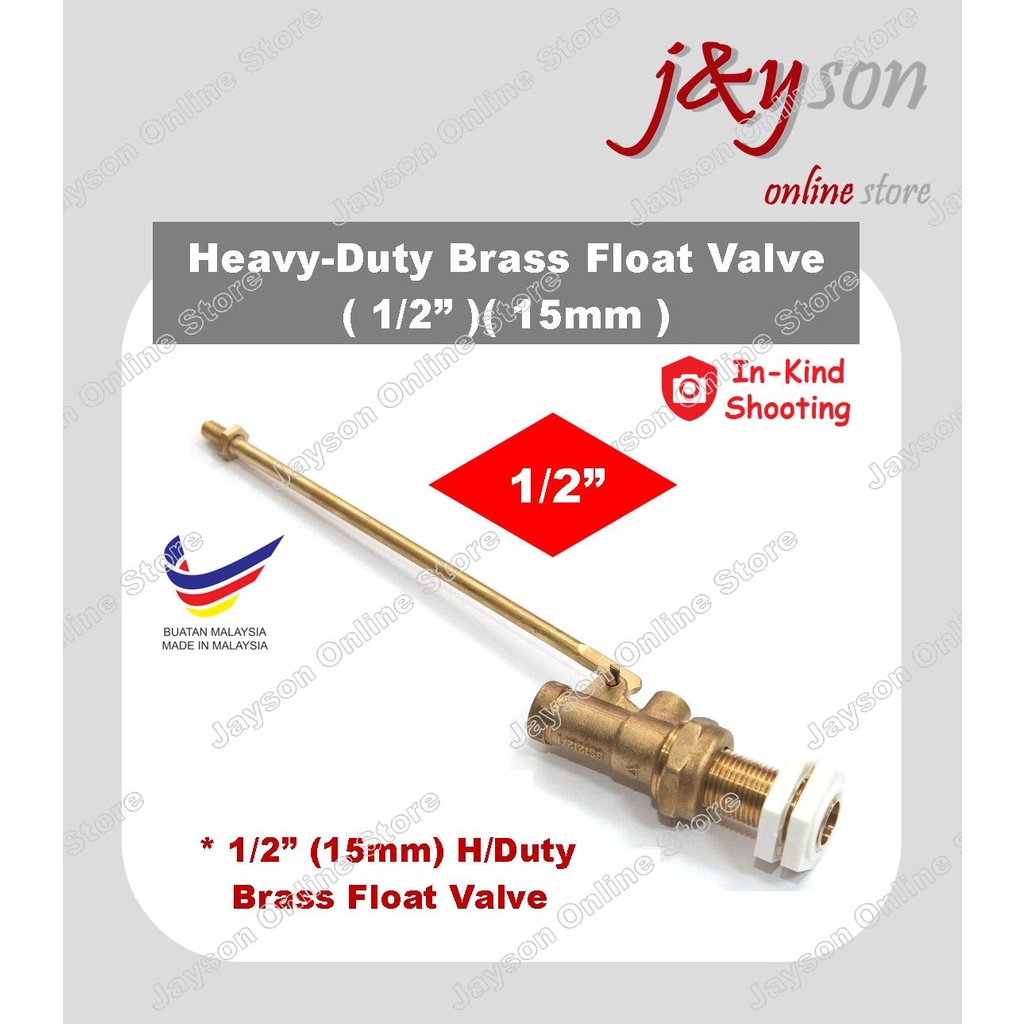 1/2" 15mm Heavy Duty Brass Float Valve Flow Control KITA CITY JTC ...