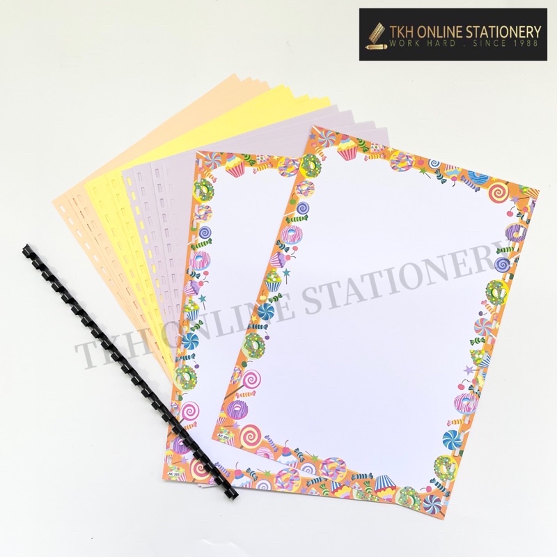 Folio Paper/ A4 Binding Set/ Project Paper /Buku Folio(32pcs/pack ...