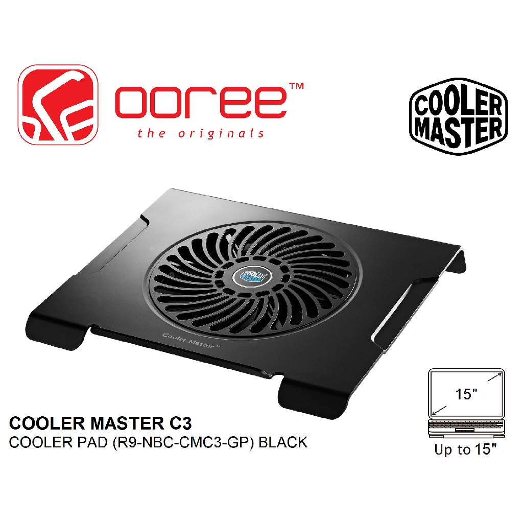 COOLER MASTER NOTEPAL CMC3 / C3 COOLER PAD WITH ANTI-SLIP HOLDER ...