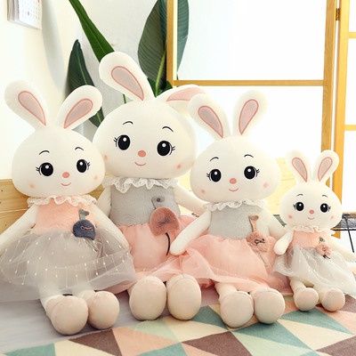 [Ready Stock] 45cm-120cm Cute Cartoon White Rabbit Cute Rabbit with ...