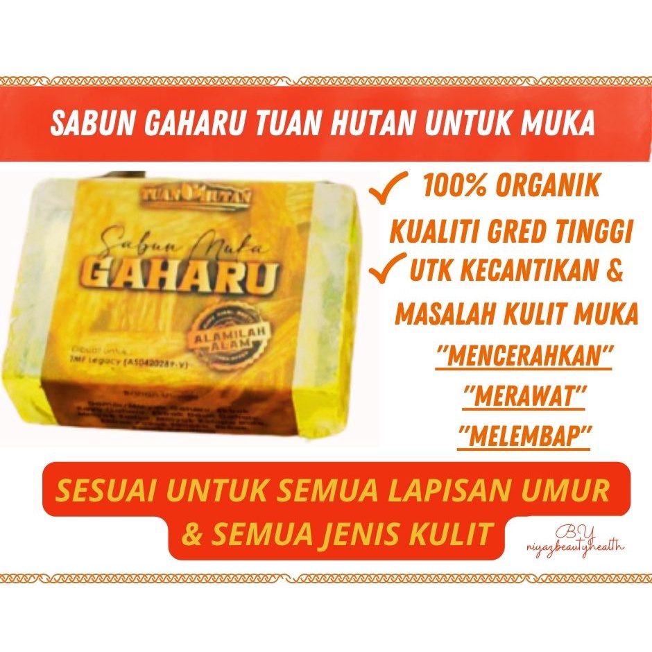 Sabun Gaharu Untuk Muka Tuan Hutan Handmade Pencuci Muka Jerawat Ubat Pembersih Hilangkan Parut ...