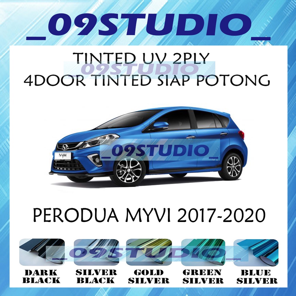 Perodua Myvi 2017-2020 4 Door Tinted UV 2Ply Siap Potong Tinted Kereta ...