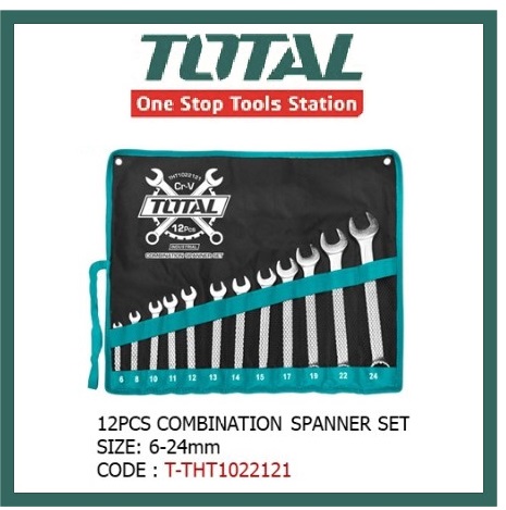 TOTAL THT1022121 12pcs (6-24mm) Combination Spanner Set | Shopee Malaysia