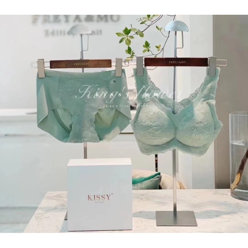 [Ready Stock] KISSY 如吻 Bra Sets Original Bralette Seamless Sexy Sports Bra with Panties Women ...