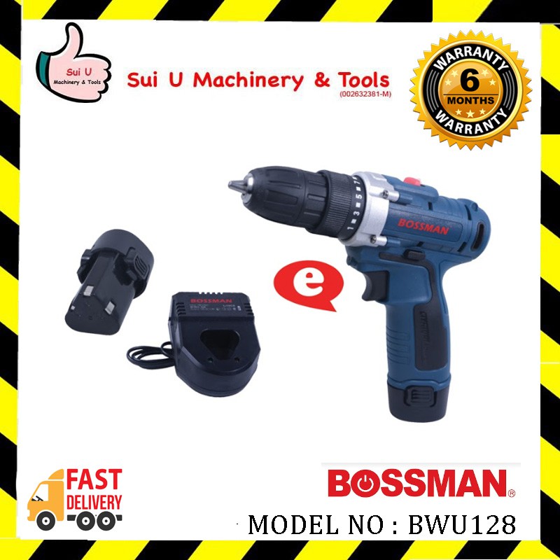 BOSSMAN BWU128 / BWU-128 12V Lithium-ion Cordless Drill Drive 1600rpm ...