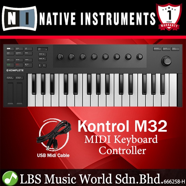 Native Instruments Komplete Kontrol M32 32 Key USB MIDI Keyboard Controller with Micro Keybed (M ...