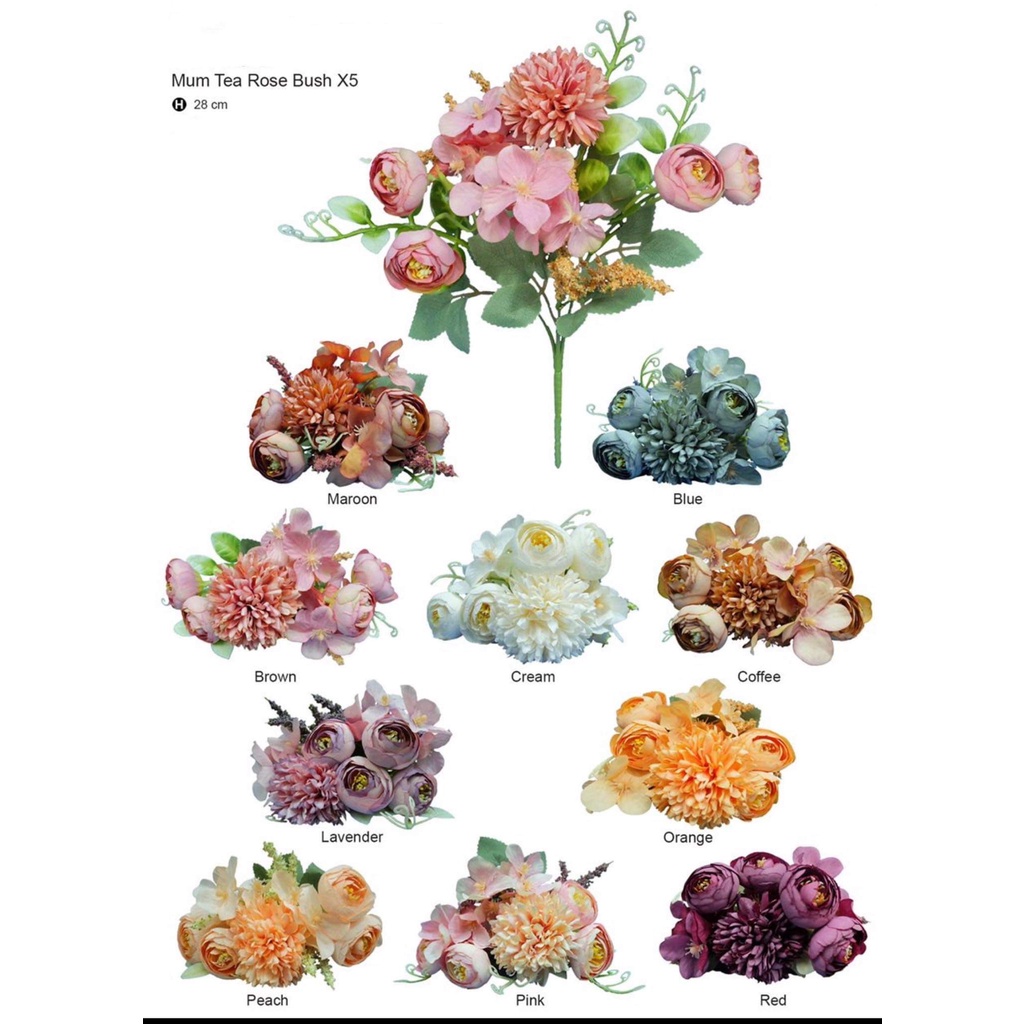 Mum & Rose Tea / Bunga Mum & Rose Tea /bush | Shopee Malaysia