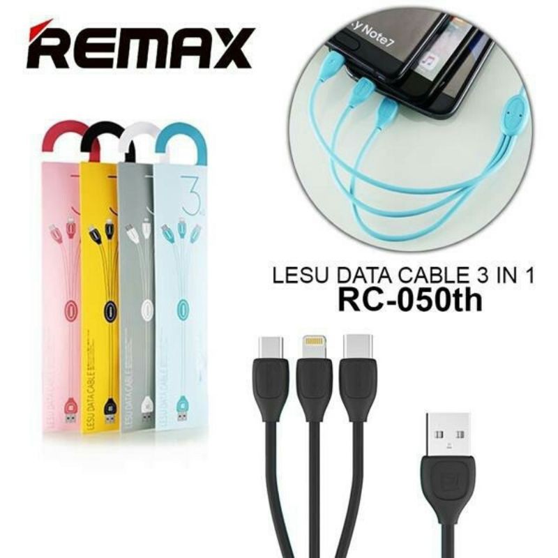 Ready Stock🔥 ORIGINAL REMAX 3 IN 1,OFFER ,🎊OFFER🎊 RC-050th 🔥 | Shopee ...