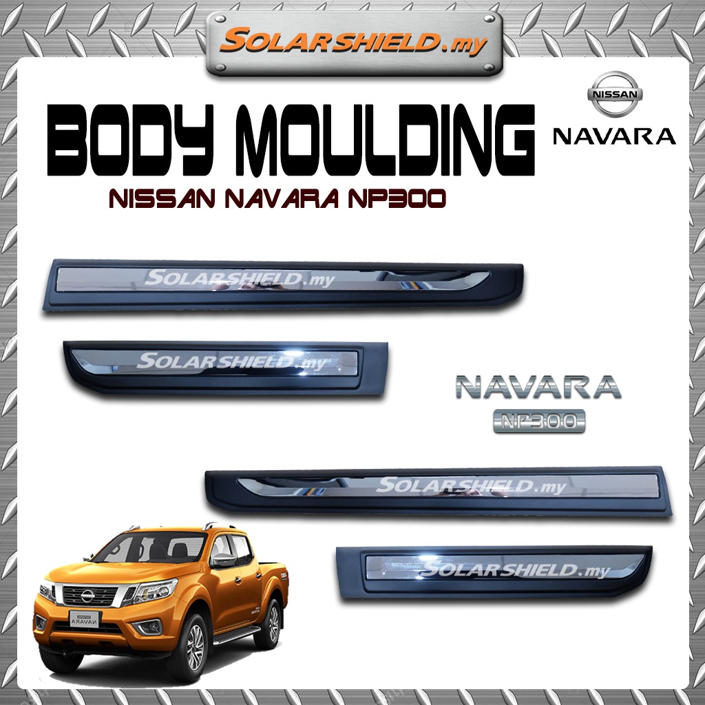 Nissan Navara NP300 Side Doors Cladding Molding Trim Guard Body ...