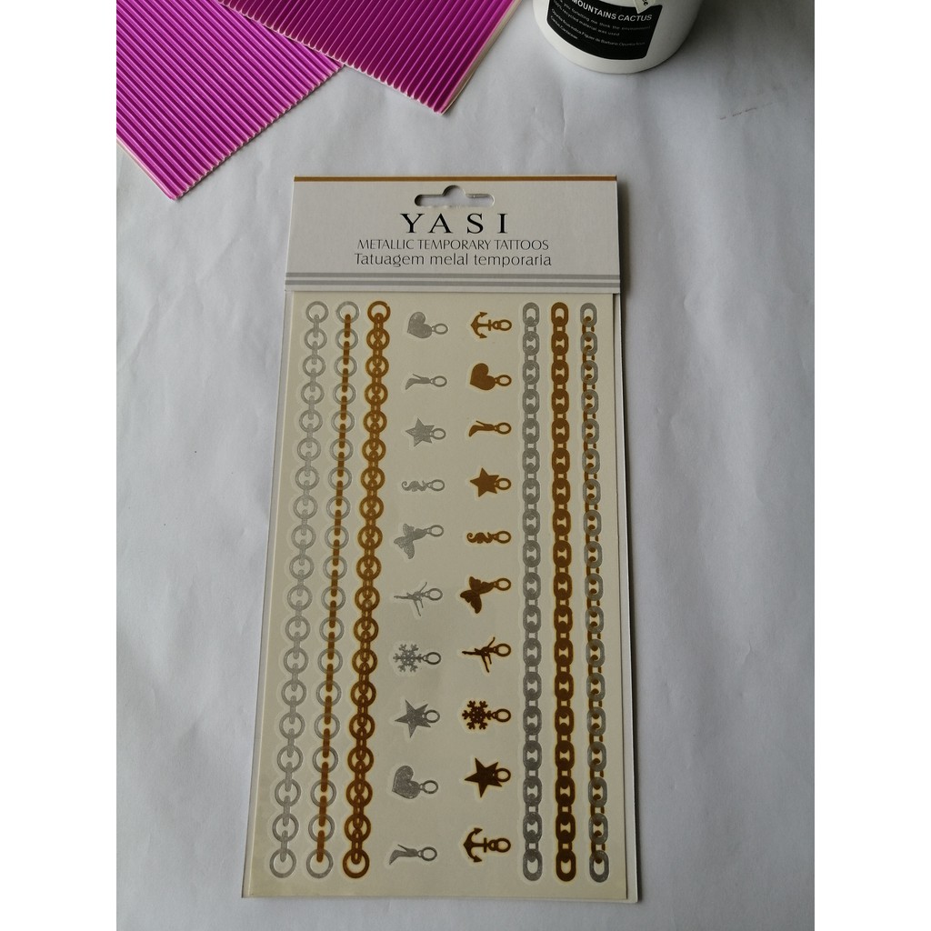 Yasi Metallic Flash Tattoos CUSTOM METALLIC TEMPORARY FLASH TATTOOS