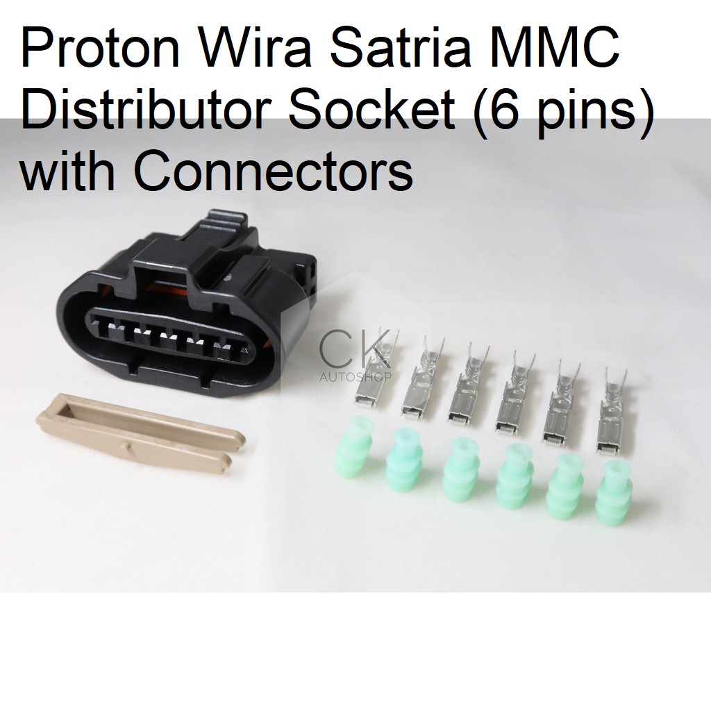 Proton Wira Satria Mitsubishi 4G13 4G15 MMC Distributor 6 pins Socket ...
