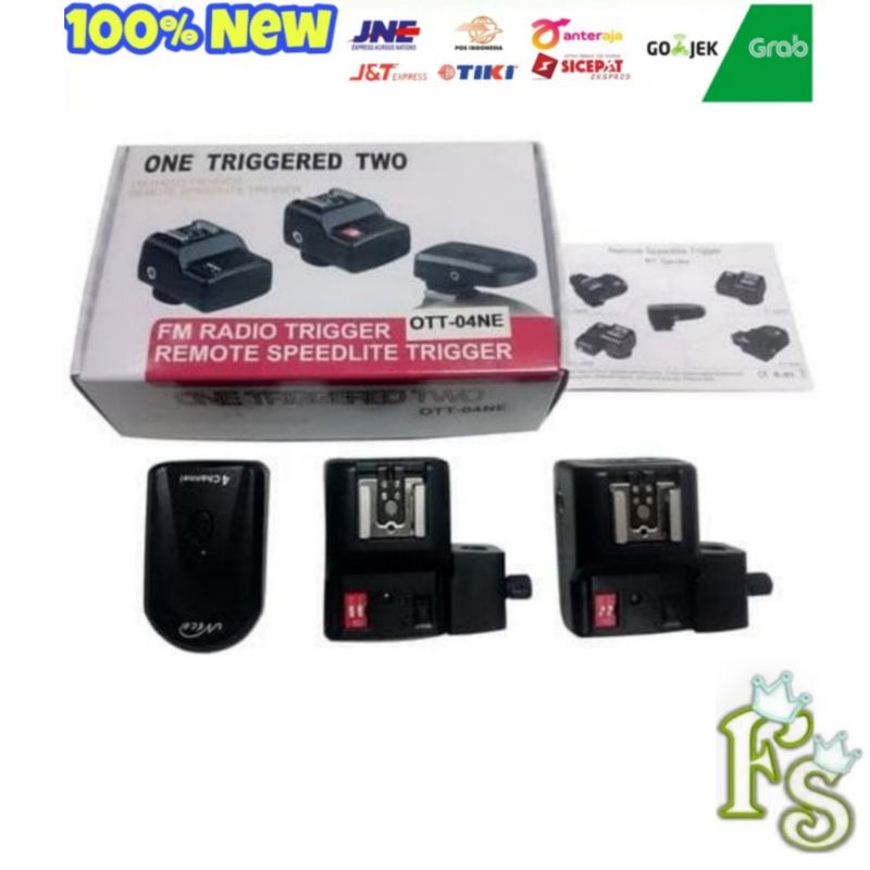 Wireless Flash Trigger OTT-04 NE OTT04Ne 0TT 04 NE (2 receivers ...