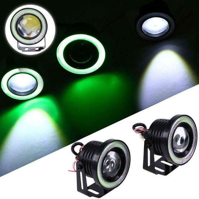 3200LM Car COB Upgrade Section High Power M609 LED Angel Eyes Fog Light ring Lens Projector ...