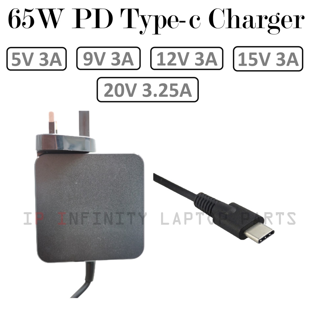 65W 45W 20V 12V Type C PD Fast Charger USB C Power All Brand Laptop ...