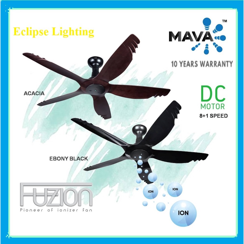 Ceiling Fan Mava Fuzion 60 inches 5 Blades Ceiling Fan With Ionizer / 8 ...