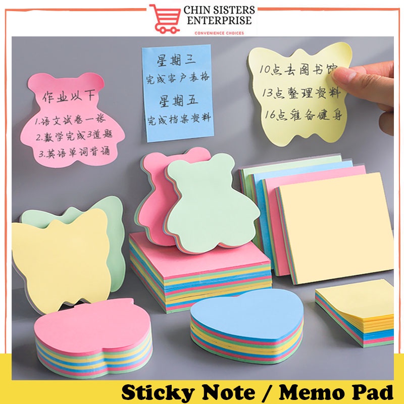 INS Macaron Color Self Adhesive Memo Pad Sticky Note Sticker Notepad ...