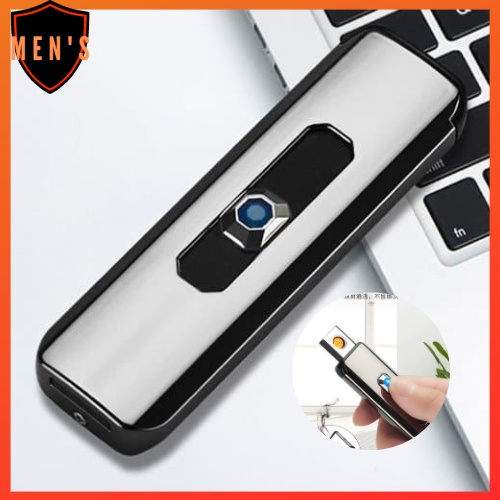 MEN'S (READY STOCK) USB push-button rechargeable lighter (BLACK ...