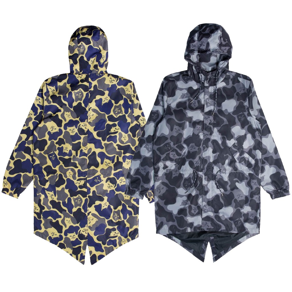 RIPNDIP NERM CAMO FISHTAIL PARKA Camouflage Coat M51 Middle Finger Cat ...