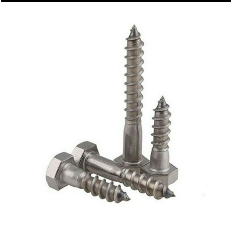 1/2" / 5/8" STAINLESS STEEL 304 COACH SCREW (READY STOCK) | Shopee Malaysia