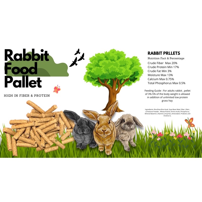 Rabbit Food Pallet -Complete Pallet / High in Proteins & Fiber | Shopee ...