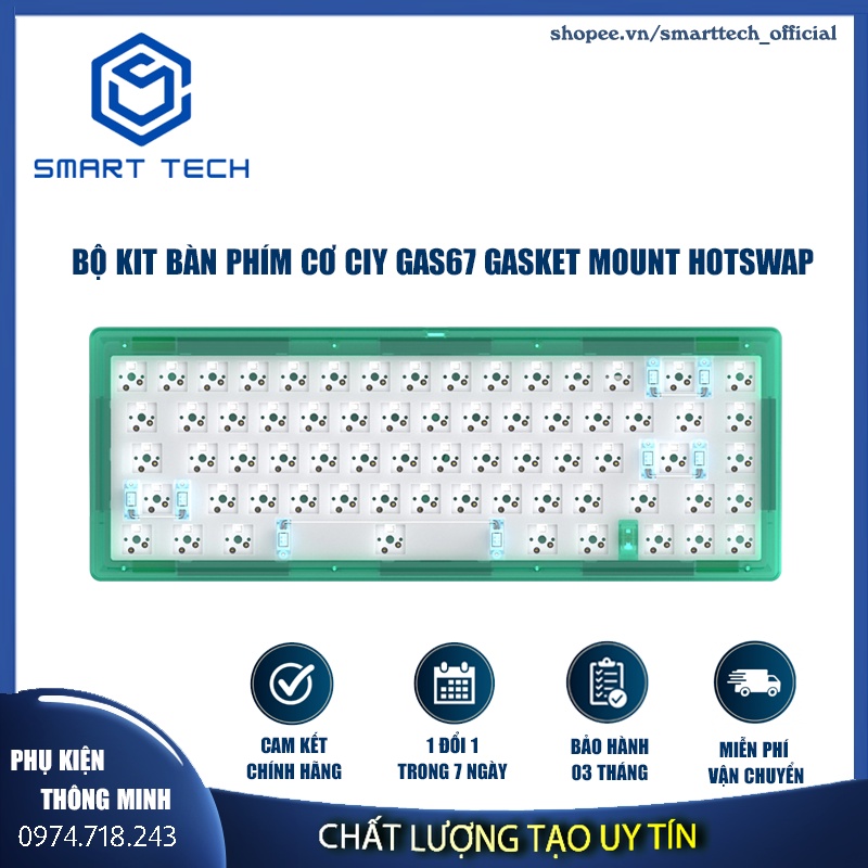 Ciy GAS67 Gasket Mount Hotswap Layout Mechanical Key Set 67 Keys ...