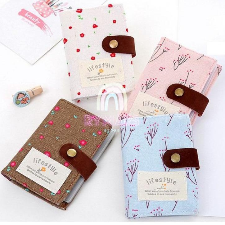 [Code Bcgoz] Canvas Card Wallet Slot Motif US Floral Wallet Card Import ...