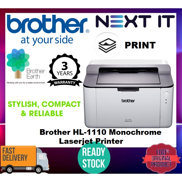 [READY STOCK] Brother HL-1110 Monochrome Laserjet Printer | Shopee Malaysia