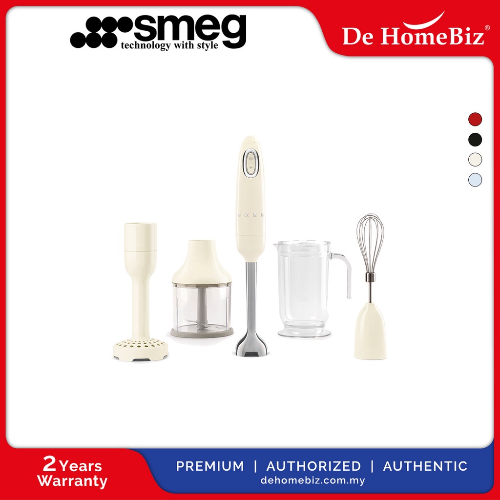 Smeg HBF22 50’s Retro Style Hand Blender Set - Chopper / Masher / Whisk ...