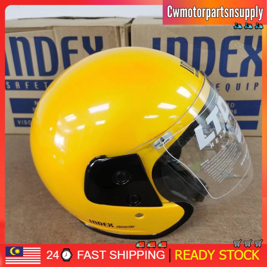 ORIGINAL INDEX HELMET INDEX VISOR SMOKE GOLD RAINBOW PELANGI RED BLUE ...