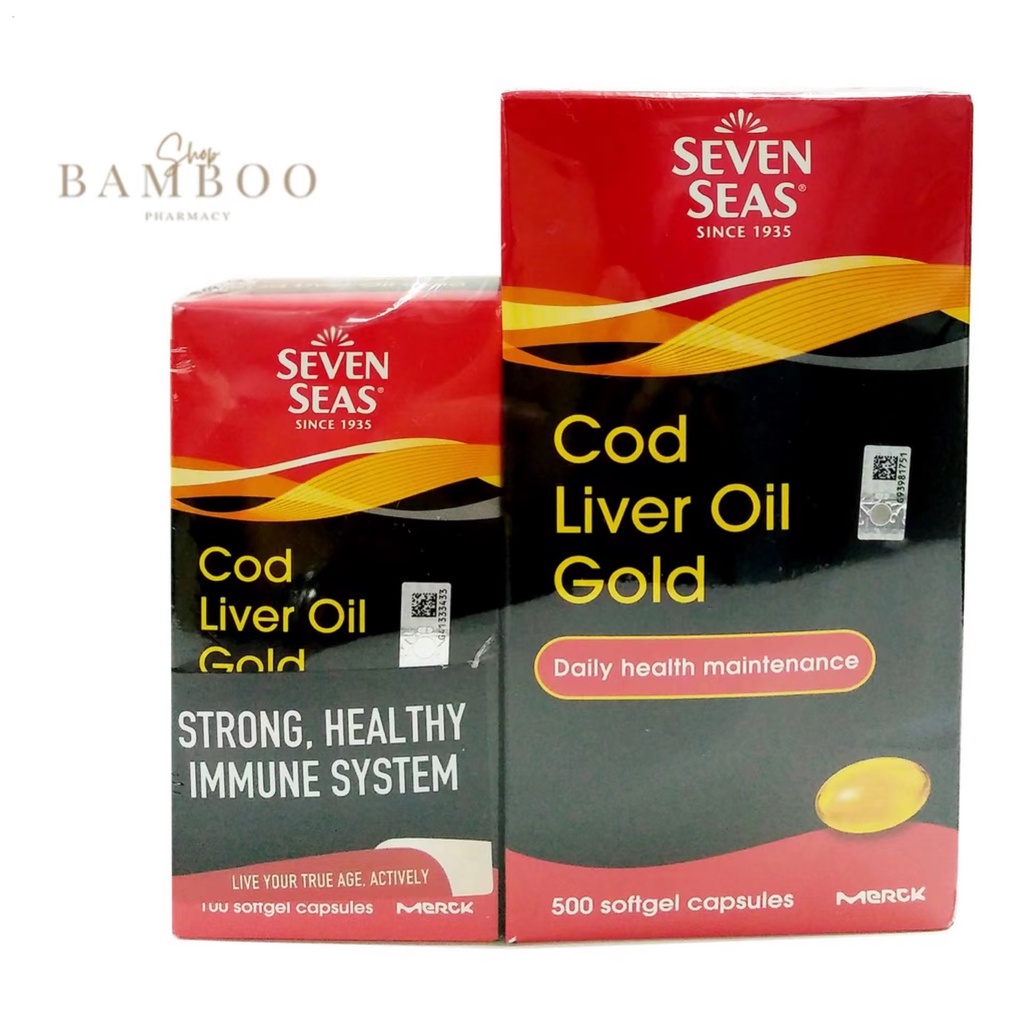 [READY STOCK] SEVEN SEAS COD LIVER OIL GOLD 500S + 100S 鱼肝油 | Shopee ...