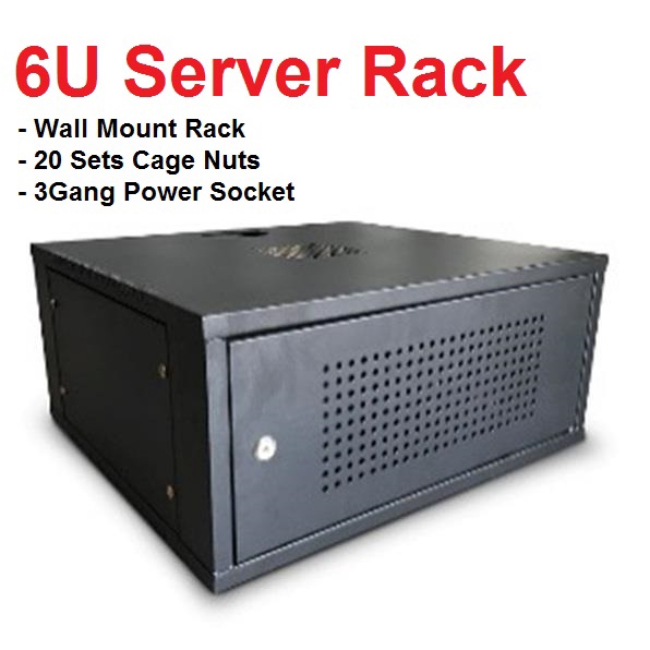 Hotdeal (Ready Stock) Rackit 6U Perforated CCTV Rack - 335x560x500mm ...