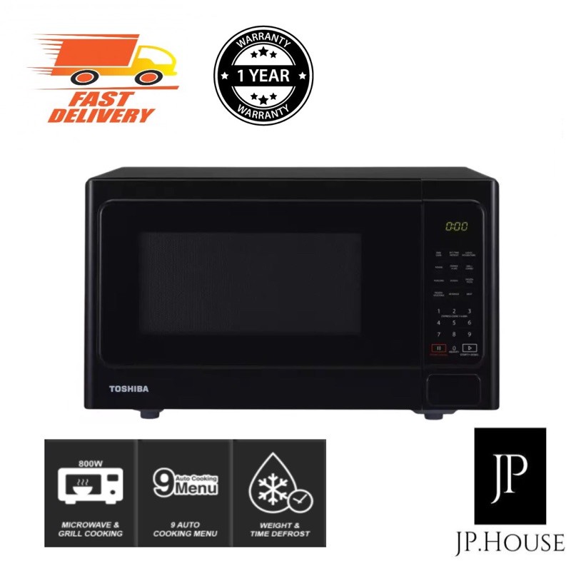 Toshiba Microwave Oven 20L With Grill (Digital Touch) ER-SGS20(K)MY / MW-MG20P(BK) Grill Analog ...