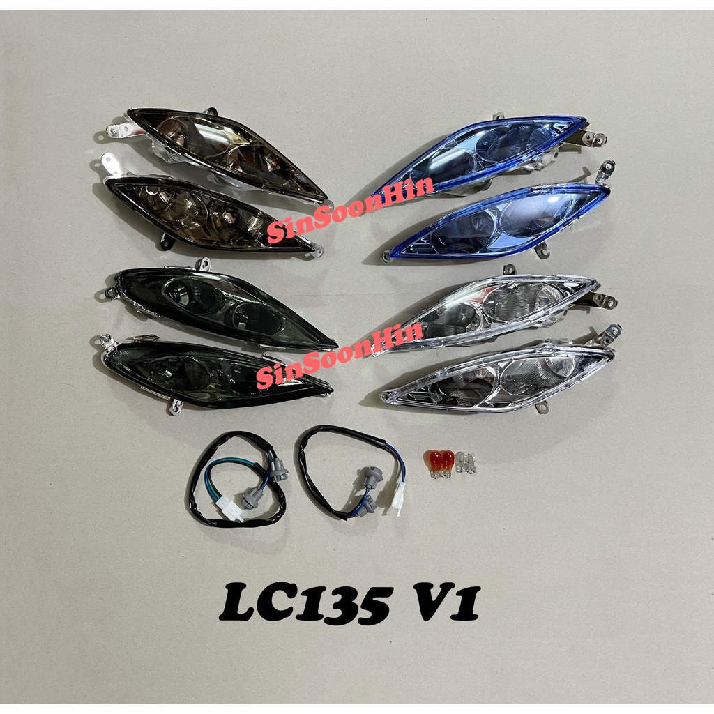 Yamaha LC135 V1 Front Signal Lamp Assy Set / Socket / Bulb [ SMOKE / TINTED / CLEAR / BLUE ...