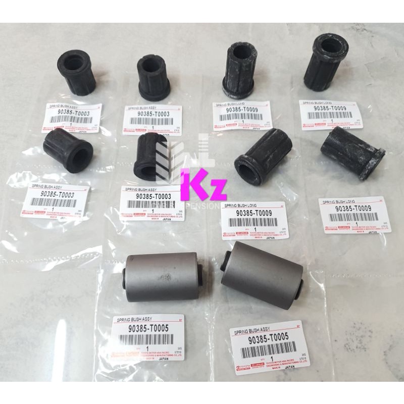 1 SET 10PCS - LEAF SPRING BUSH SET - TOYOTA HILUX VIGO KUN25 / KUN 26 ...