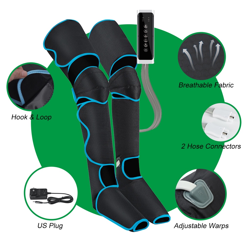 Air Compression Leg Foot Massager Lymphatic Massage Machines Blood ...