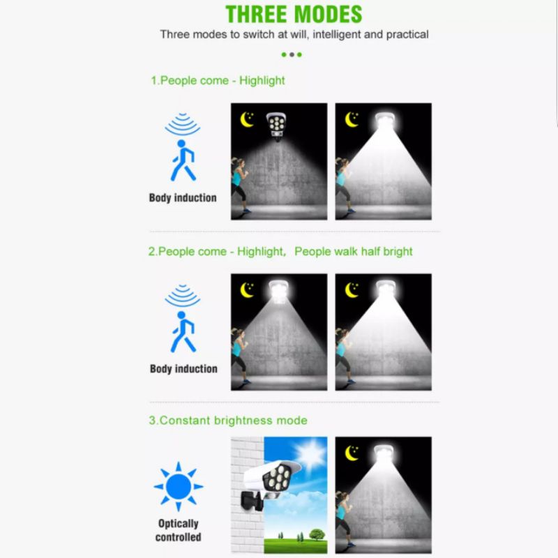 🇲🇾 2000W CCTV Design Solar Street Lamp Outdoor Lighting PIR Motion Sensor Light Wall Lamp IP65 ...