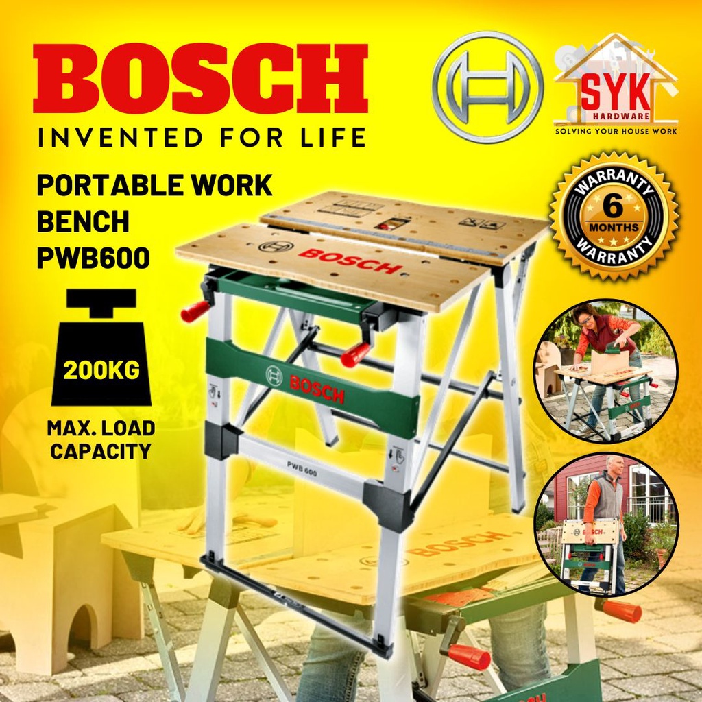 SYK BOSCH PWB600 PWB 600 Universal Portable Workbench Table Woodworking ...
