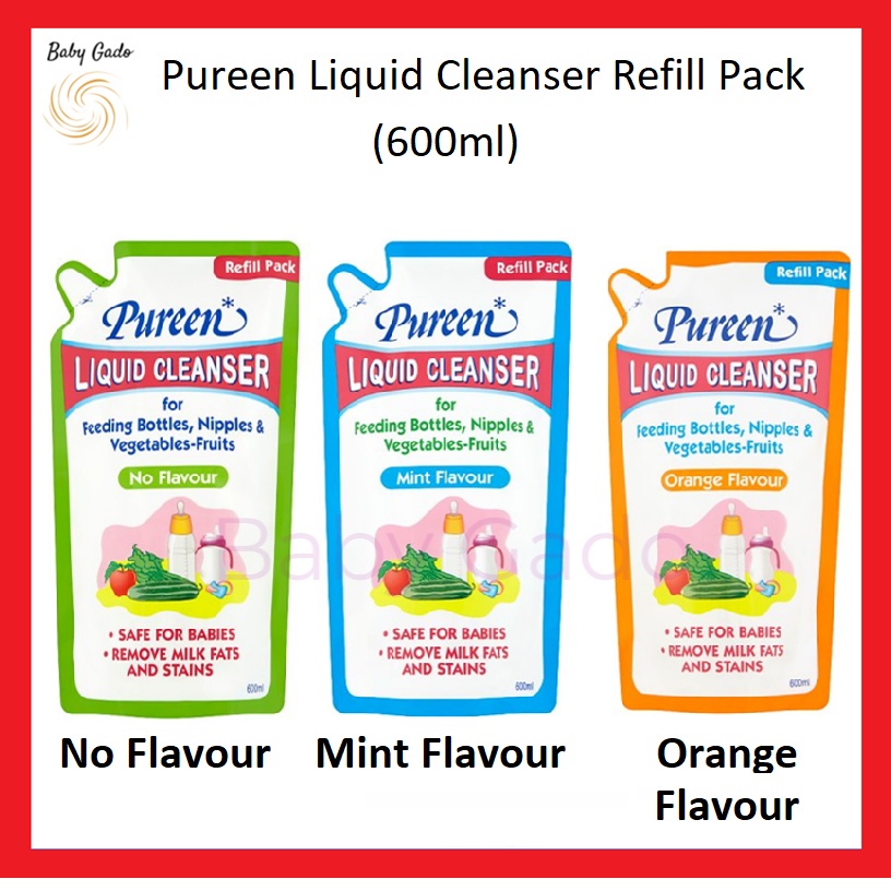 Pureen Liquid Cleanser Bottle Wash Refill Pack (600ml / 550ml) | Shopee ...