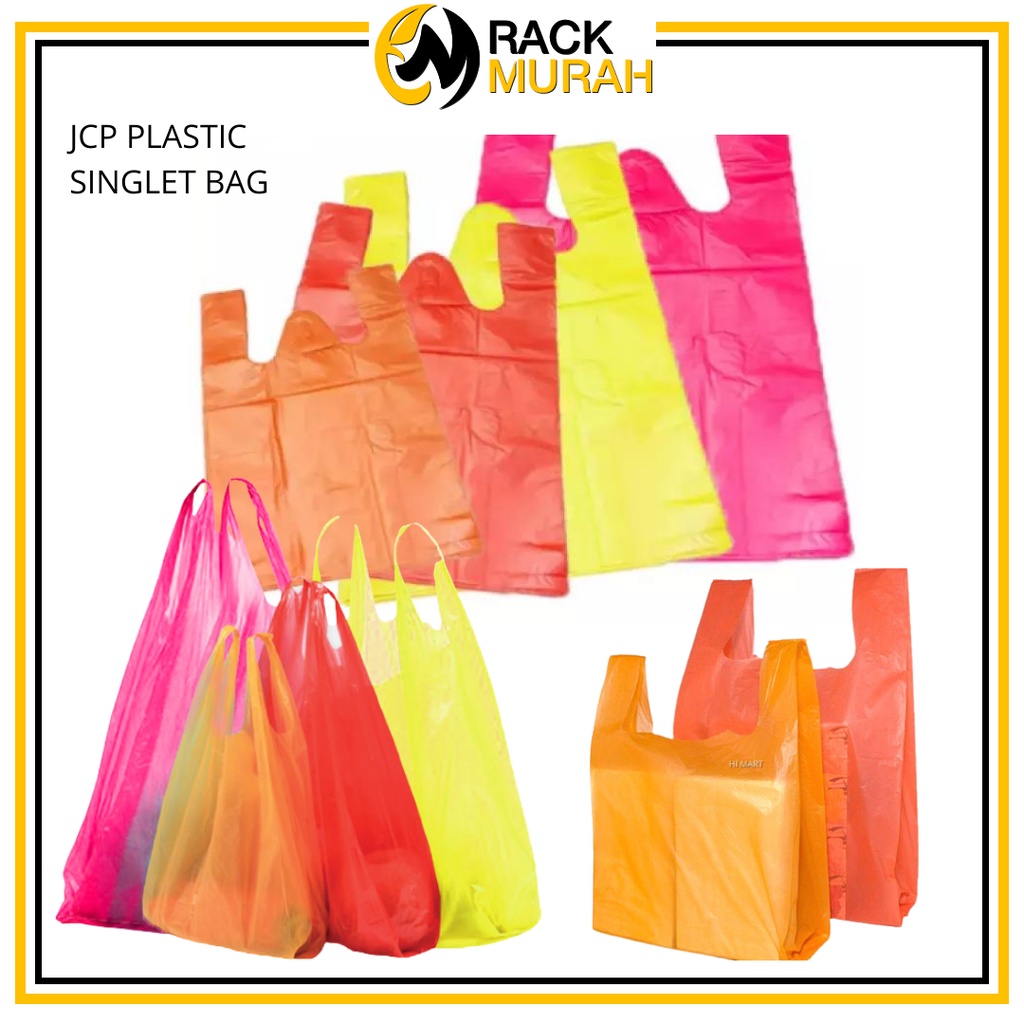 JCP SINGLET PLASTIC BAG / PLASTIK BERTANGKAI PELBAGAI SAIZ | Shopee ...