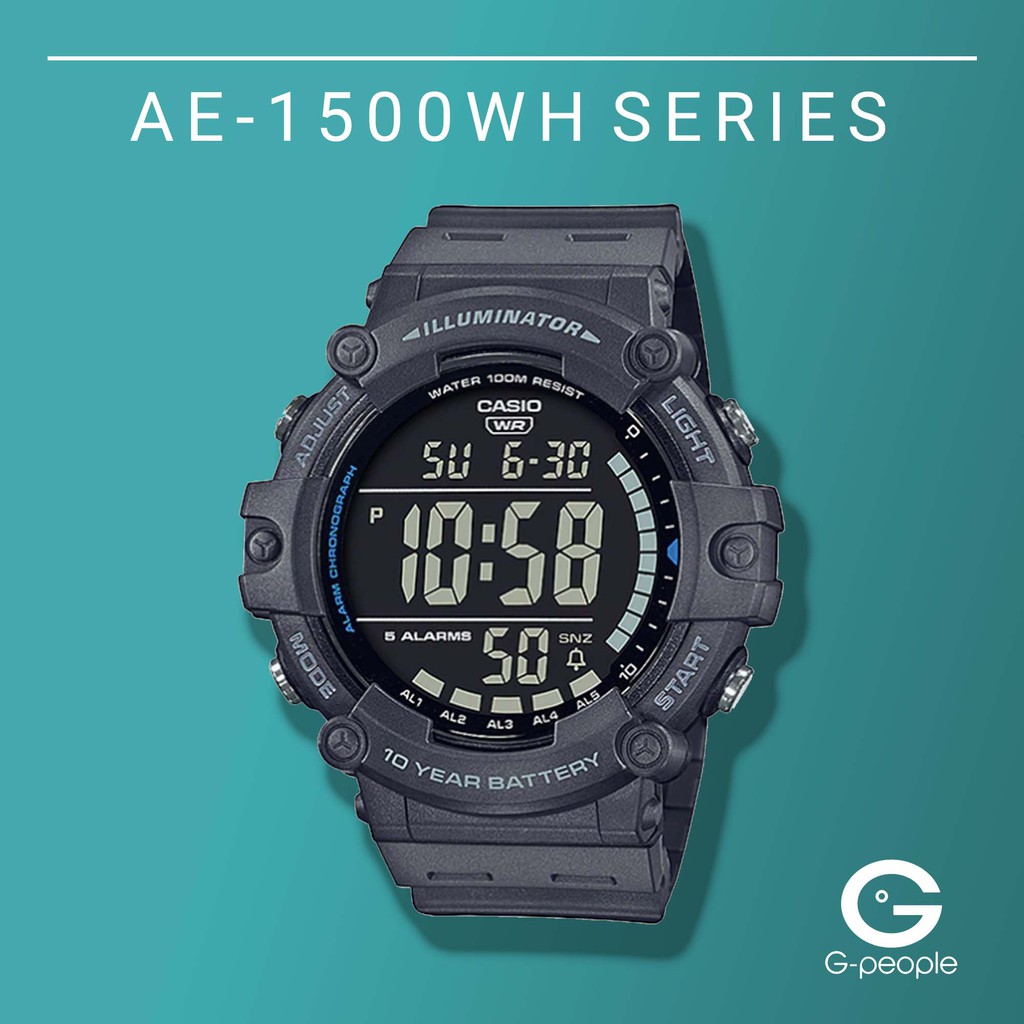 CASIO AE-1500WH-8BV / AE-1500WH-8B / AE-1500WH DIGITAL WATCH 100% ...