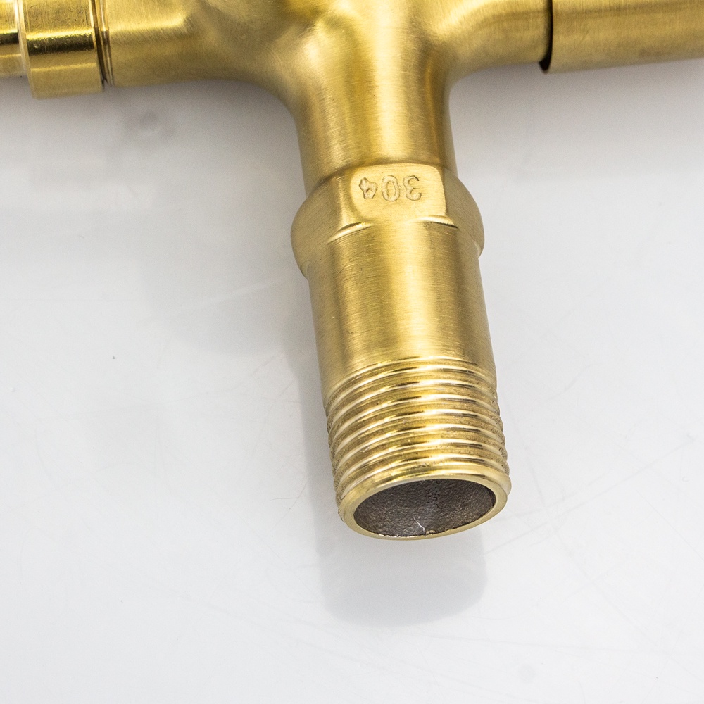 304 Double Tap Multifunctional Stainless Steel Two Way Tap - Black ...