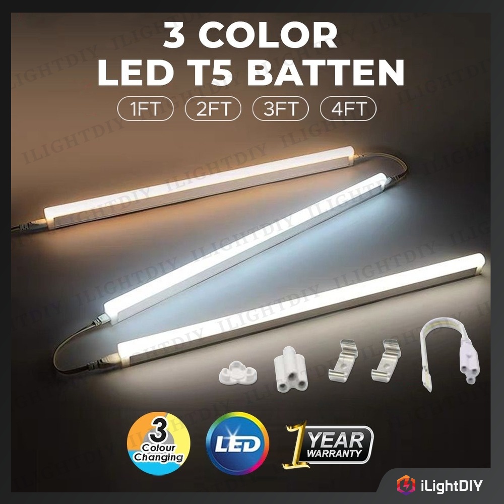 LED T5 [1FT/2FT/3FT/4FT] [6W/11W/15W/20W] COMPLETE SET LED T5 BATTEN ...