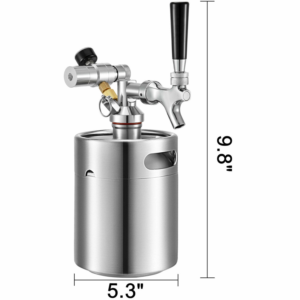 Mini Beer Keg Stainless Steel Portable Beer Dispenser With Beer Tap ...