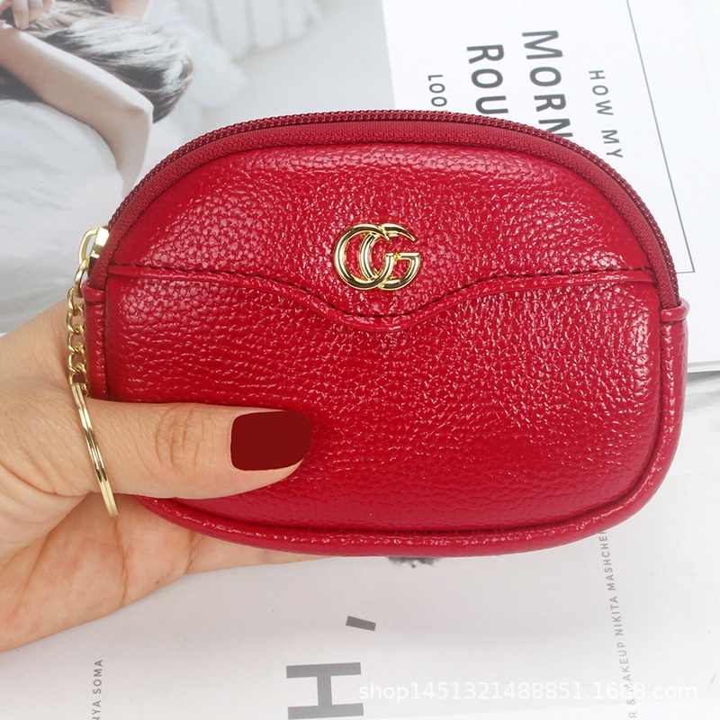 2022 Ready Stock New Style Fresh Sweet Female Coin Purse Solid Color PU ...