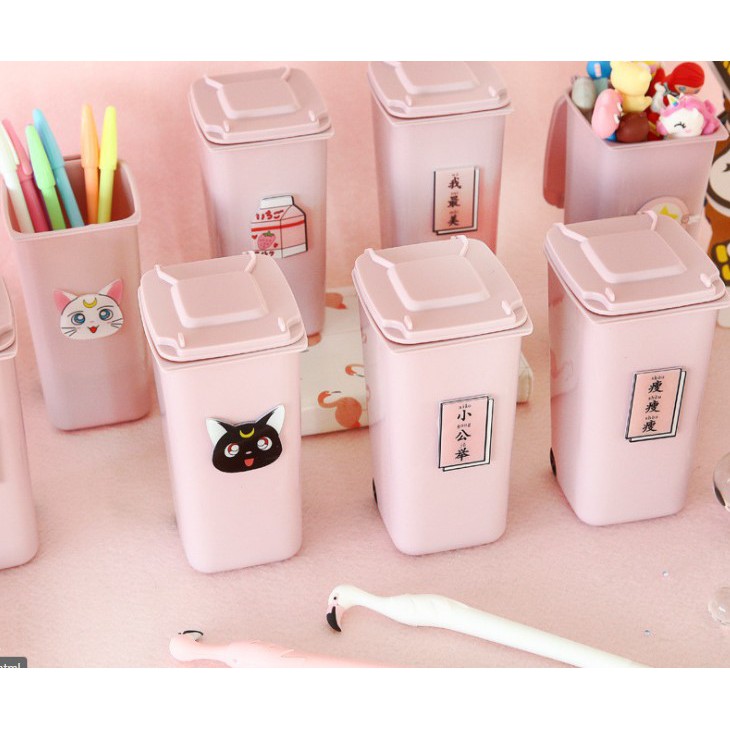 JournalDay Cute Ins Style Mini Dustbin Pen and Pencil Storage Holder 韩版 ...