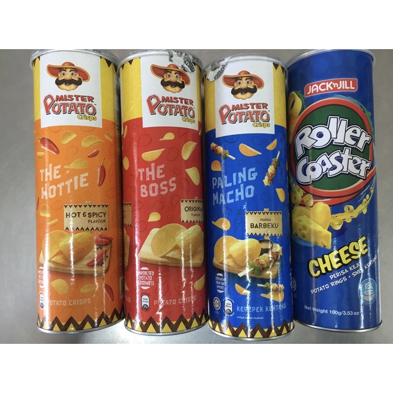 Mister Potato Chips Original/Hot&spicy/BBQ/Roller Coaster | Shopee Malaysia