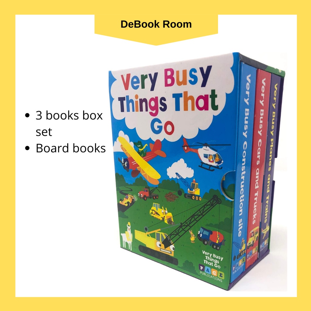 Baby Board Book: Very Busy Things That Go (3 books box set) | Shopee ...
