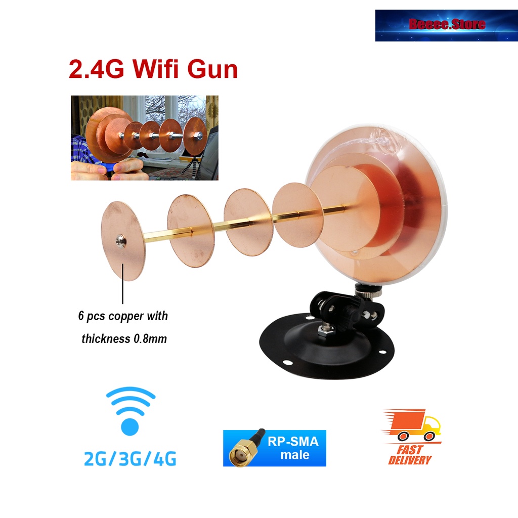 2.4G WiFi Gun Wi-Fi LPDA Parabolic Antenna Wi-Fi Gun Yagi Disk Antenna ...