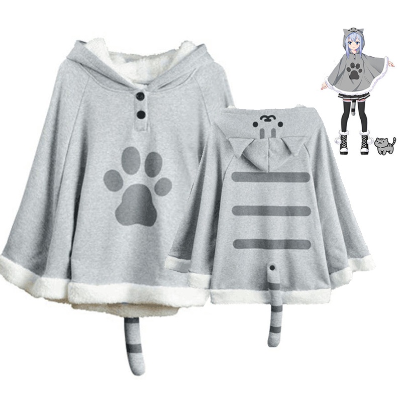 Great experience♤Anime Neko Atsume Cloak Batwing Cat Backyard Lolita ...
