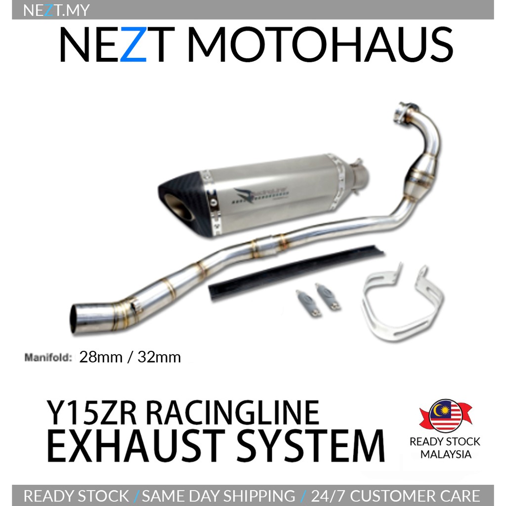 YAMAHA Y15 Y15ZR RACINGLINE EXHAUST SYSTEM EKZOS 28mm / 32mm | Shopee ...